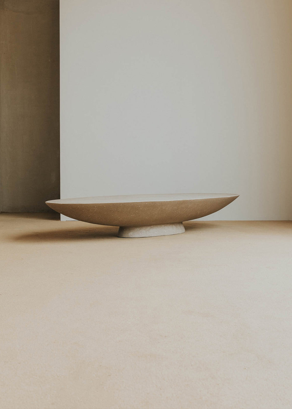 Oval cement table for indoor and outdoor use by MIL Studios | Canica