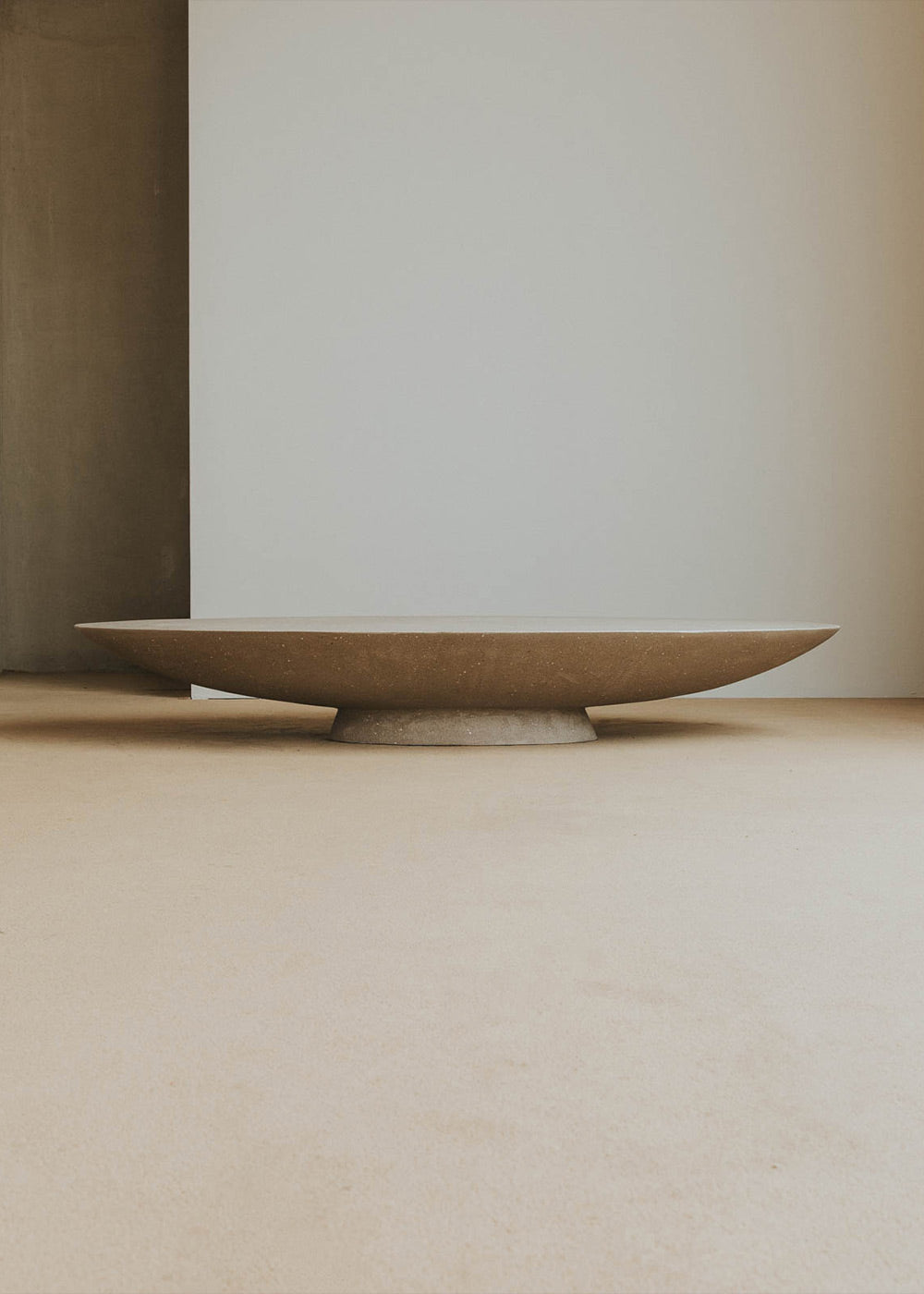 Oval cement table for indoor and outdoor use by MIL Studios | Canica